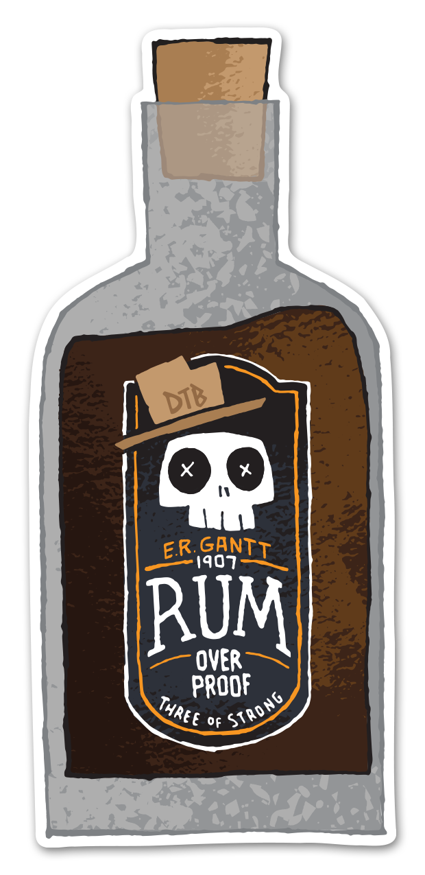 DTB Gantt Rum Bottle Vinyl Sticker – Don the Beachcomber